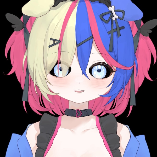 LIVE 2D Model Blue Puppy Girl Vtuber Model for Sell [premade Vtuber ...