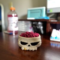 Brainy Skull Coaster Set CROCHET PATTERN / Skull Coaster PDF English ...