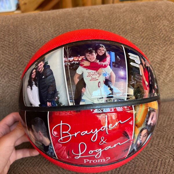 Personalized Photo Collage Basketball | Gift for Basketball Lovers - Etsy