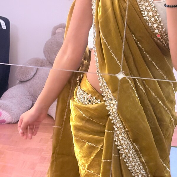 Party Wear Mono Net Saree for Girls, Wedding Saree for Bridesmaid ...