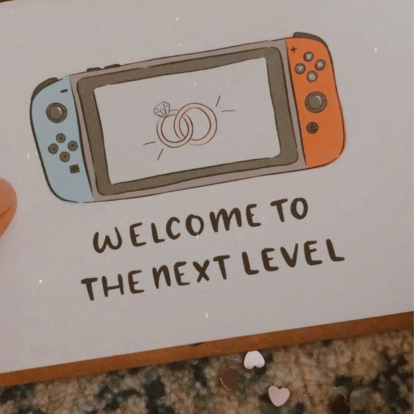 Engagement Gamer Card | Nintendo Switch Card | Funny Wedding Card ...