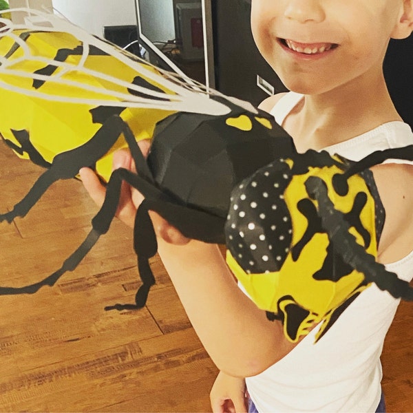 Wasp 3D Papercraft: Low Poly Model (SVG, PDF Files) - Etsy