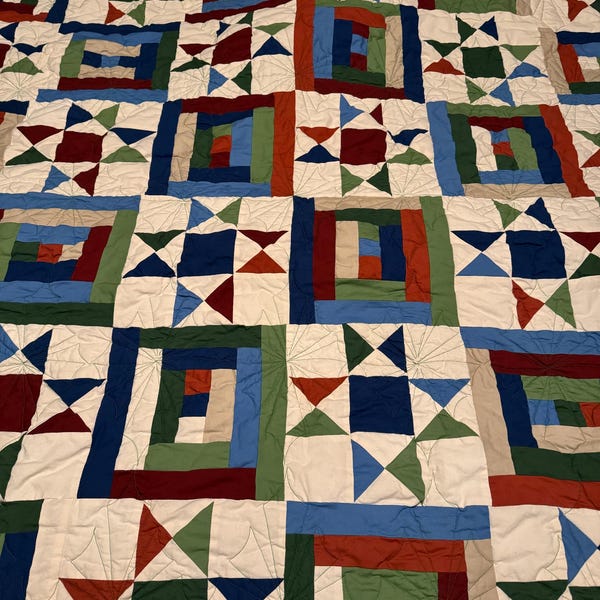 Quilt Black and White Single Irish Chain Queen Made to Order - Etsy Canada