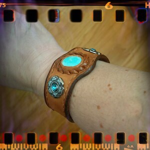 Beautifully Handtooled Leather Conchos With Gemstones Saddle - Etsy