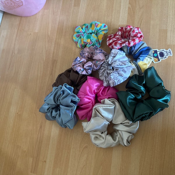 Handmade Satin Scrunchies - Discounts for Bundles | 40 COLOURS | Satin ...