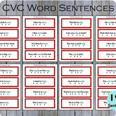 Learn to Read CVC Words, Phonics Cards Printable, Kindergarten Reading ...