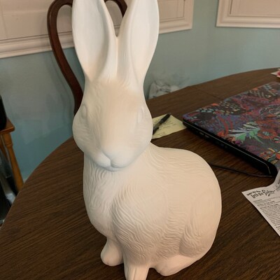 Ready to Paint Large Ceramic Bunny for the Garden 14 Inches Easter or ...