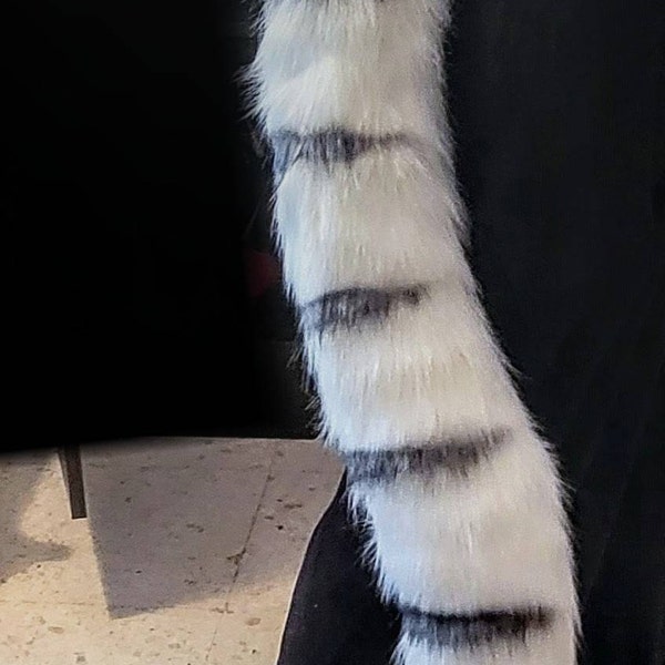 White Pink Puppy Ear and Tail Set Realistic Faux Fur Shepherd Dog Ear ...