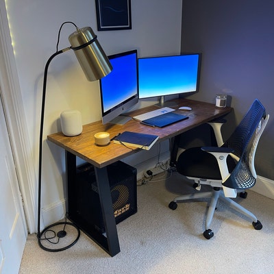 Desk Reclaimed Industrial Custom Steel Legs / Home Office - Etsy