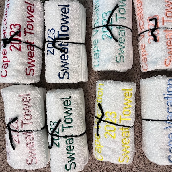 Personalized Sweat Towel: Embroidered Gym & Sports Gift - Etsy