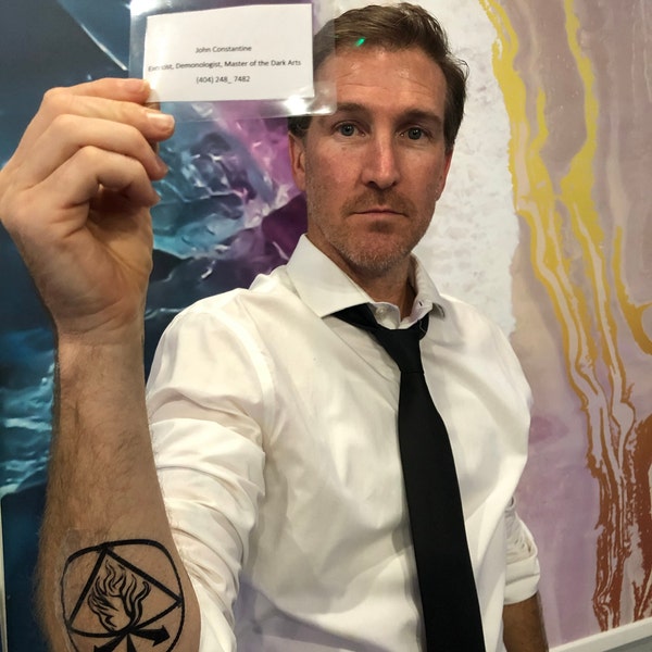 Constantine Arm Temporary Tattoos for Cosplayers. Red King Protection ...