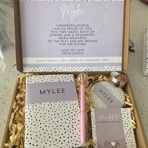 Personalised Graduation Gift Box, Letter Box Gifts, Graduation Present ...