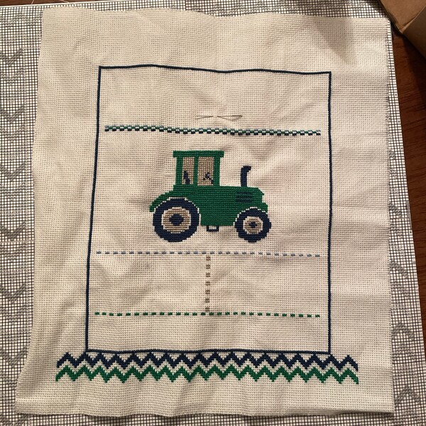 Tractor Cross Stitch Birth Announcement Pattern Cross Stitch Birth ...