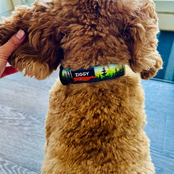 Treeline Dog Collar Trees Forest Nature Outdoors - Etsy