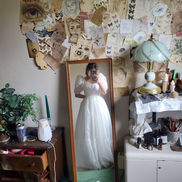 Maria Long Organza Wedding Dress, Second Wedding Dress, Engagement ...