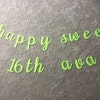 Lime Green Happy Birthday Banner, Lime Green Birthday Banner, Cursive ...