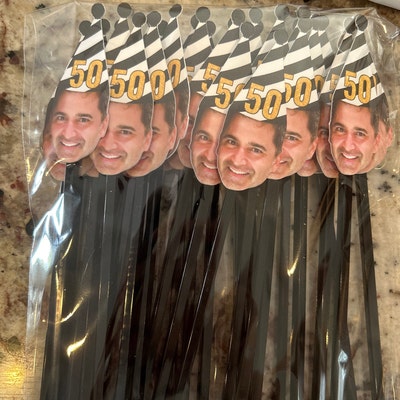 Custom Face Fans on a Stick Face Cutouts for Bachelorette - Etsy