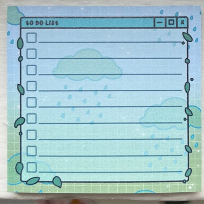 Rainy Day Aesthetic Sticky Note - Etsy