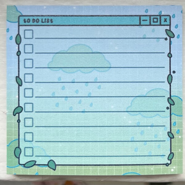 Rainy Day Aesthetic Sticky Note - Etsy