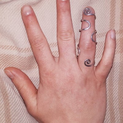 EDS Finger Splint Sterling Silver 925 for Both Joints Adjustable - Etsy