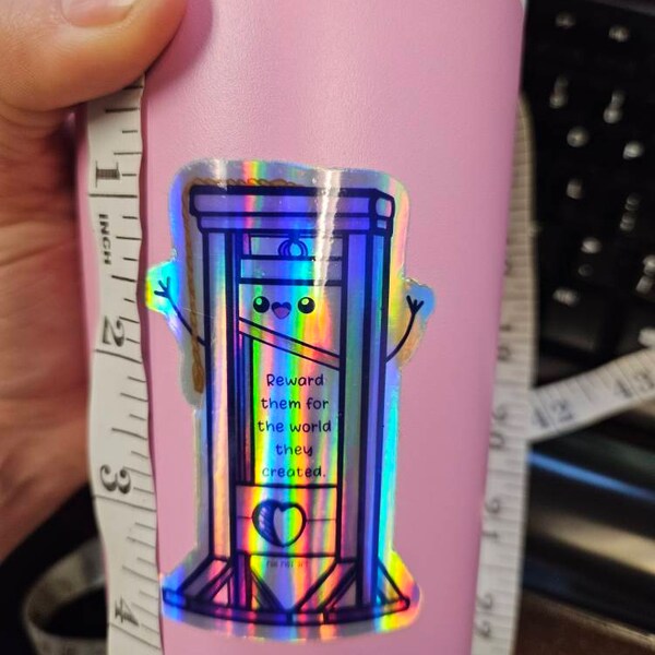 Guillotine Sticker Reward Them for the World They Created Holographic ...