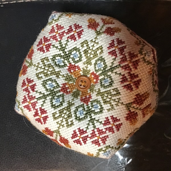 Biscornu Pattern PDF Spring Flowers Cross Stitch Pincushion Instant ...