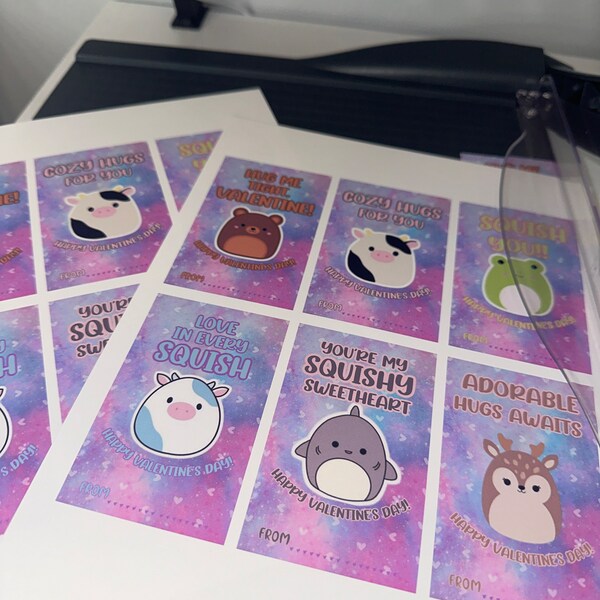 15 Squishmallow Valentine Cards, Squishy Valentine Cards, Squishmallow ...