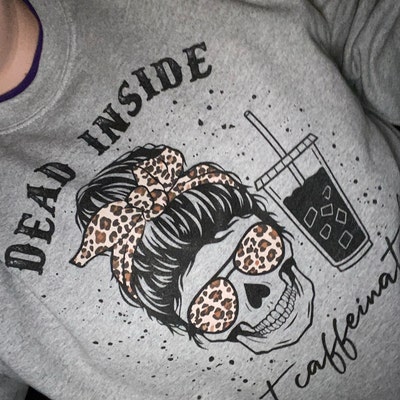 Fall Shirt, Dead Inside Halloween Shirt, Womens Skeleton Halloween ...