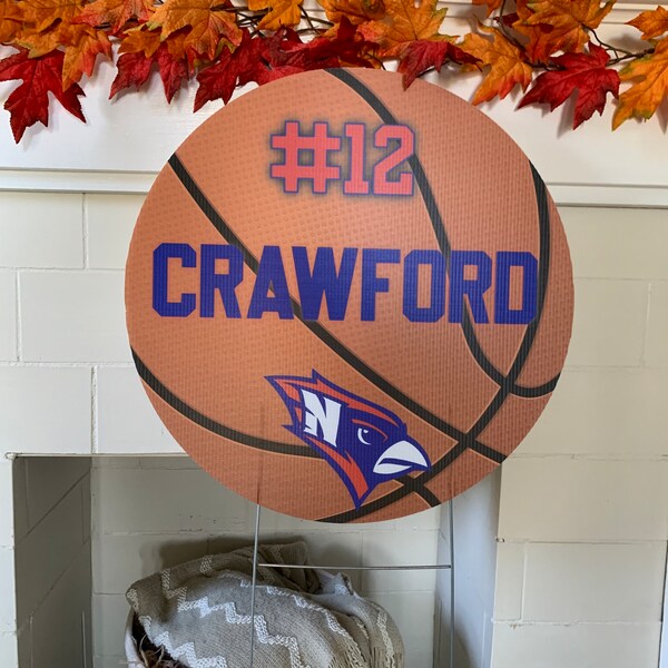 Basketball Sport Cut-out Yard Sign 22x22 With H-stake - Coroplast ...