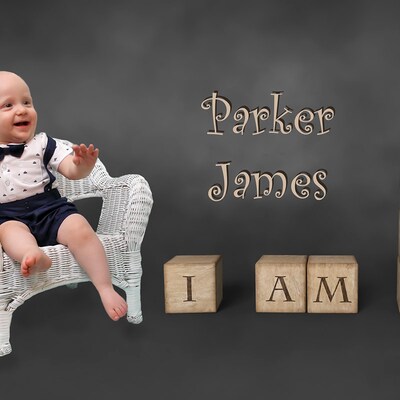 First Birthday Layered Digital Backdrop Set, One Year Old Digital ...