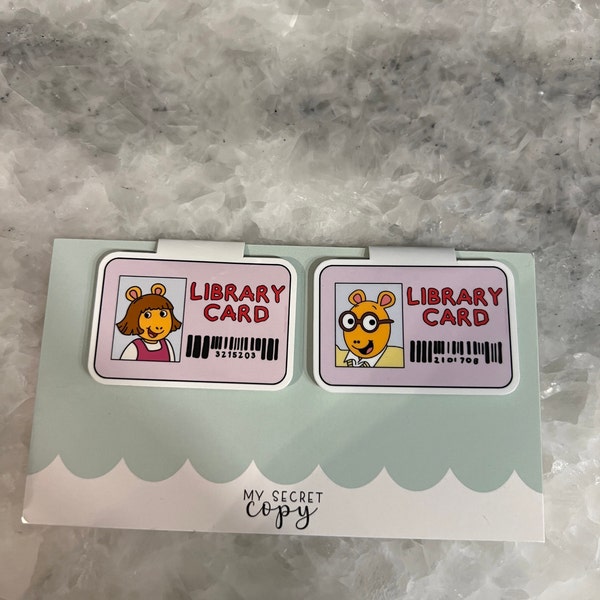 Brother and Sister Library Card Magnetic Bookmark Set | Bookish Gift ...