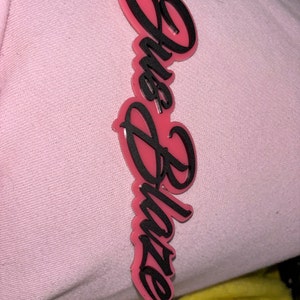 Custom Cursive Font Car Emblem Custom Colors Installs in Seconds 1.5 ...