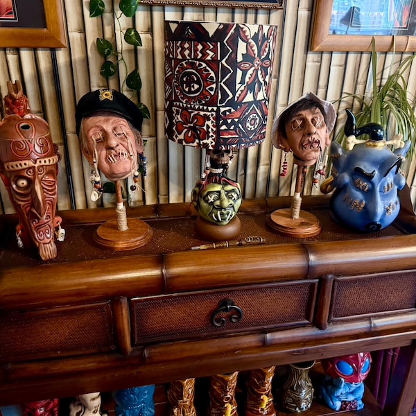 Shrunken Head - Elvis | Tiki Bar Decoration - Etsy