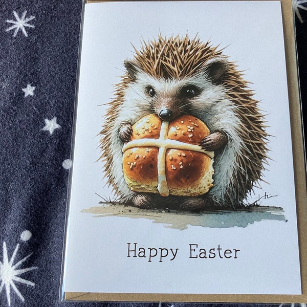 A5 Funny Rabbit Birthday Card Unique Watercolour Painting Personalised ...