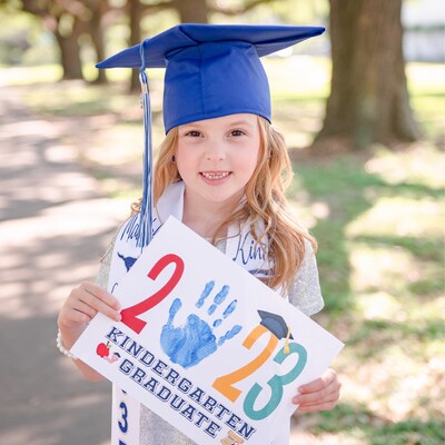 Kindergarten Graduation Sign, Handprint Art, DIY Kid Craft, 2024 ...