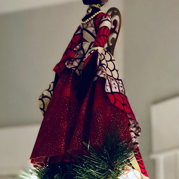 Black Christmas Angel, African American Angel for Tree Top or Large ...