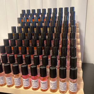 Wooden Display Rack for Paint Bottles 3 Row Paint Bottle Display Rack ...