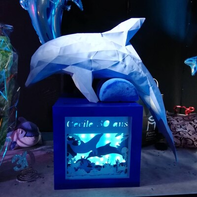 Ocean Sea Life Light Box Template SVG Night Light, 3D Shadow Box Cut ...