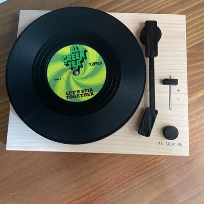Funny Vinyl Record Coasters With Turntable Holder Make a Set With 6 ...