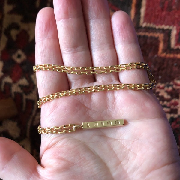 Vintage Hallmarked Solid 9ct 9k Gold Chunky Oval Belcher Rolo Chain ...