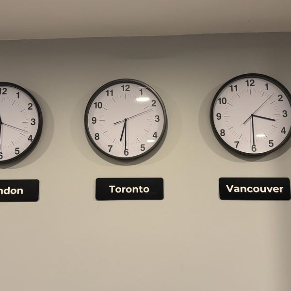 World Clock Sign - Time Zone Custom Wall Signs - Customized Door ...