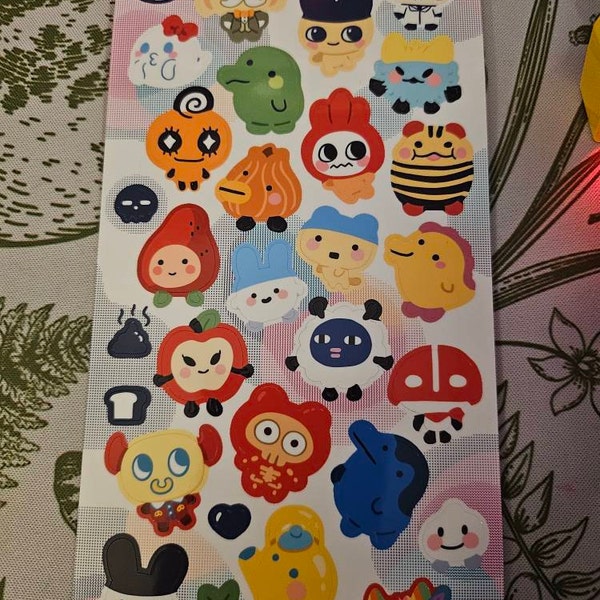 Tamagotchi Sticker Sheet - TMGC Vinyl Waterproof Glossy - Etsy
