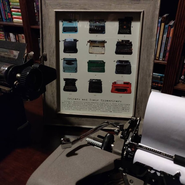Writers and Their Typewriters Poster, Literary Wall Art, Typewriter ...