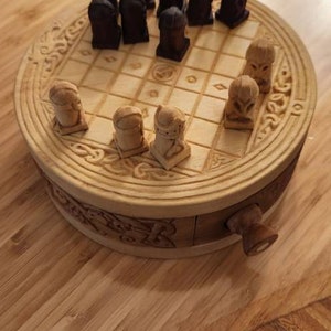Animal Chess Set, Handcarved Wooden Animal Chess Set Chinese Jungle ...