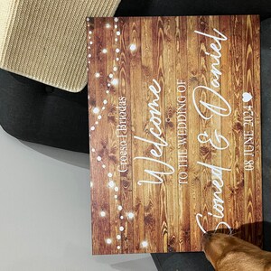 Rustic Wedding Welcome Sign - Etsy UK