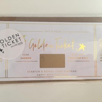Golden Ticket Foiled Voucher Personalised Ticket Gift - Etsy UK