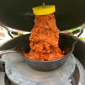 The Cowboy Spike Vertical BBQ Skewer, Threaded Stainless Steel Plate ...