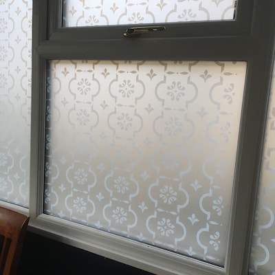 Privacy Frosted Window Film Decorative Etched Feature Glass Self ...