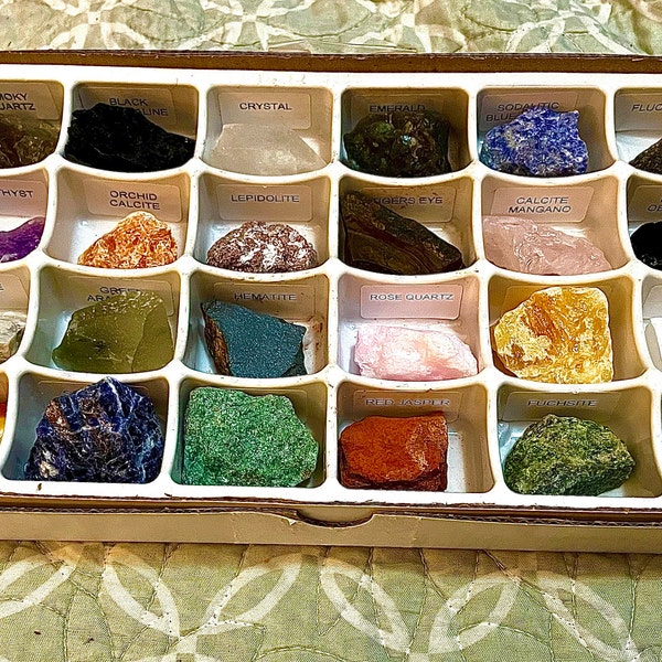 Crystal Collection Box | Mineral Collection Box | Natural Assorted ...