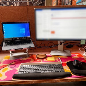 Groovy Floral Graphic Desk Mat Desk Accessory Vintage | Etsy